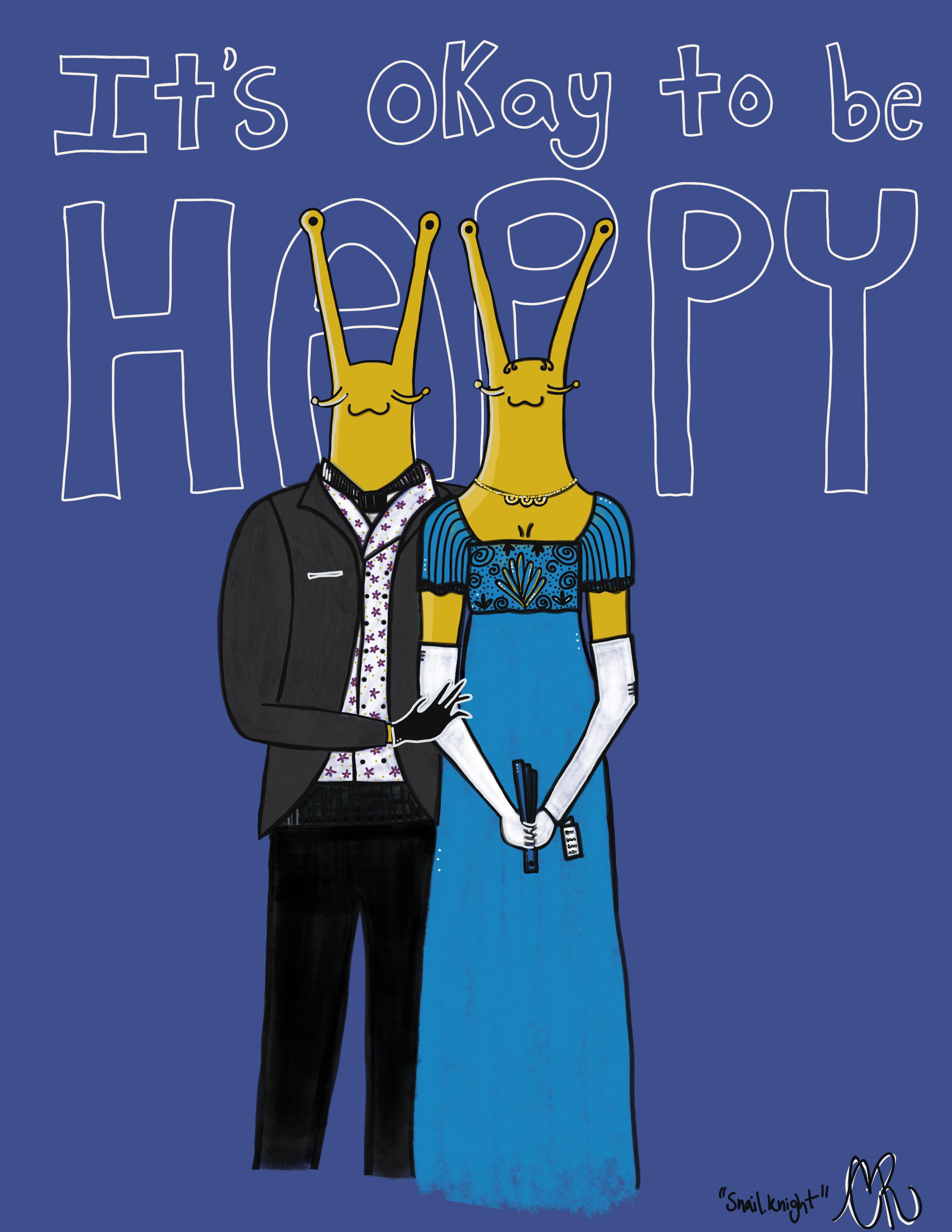 “It’s okay to be happy”, me, digital, 2021 | Scrolller