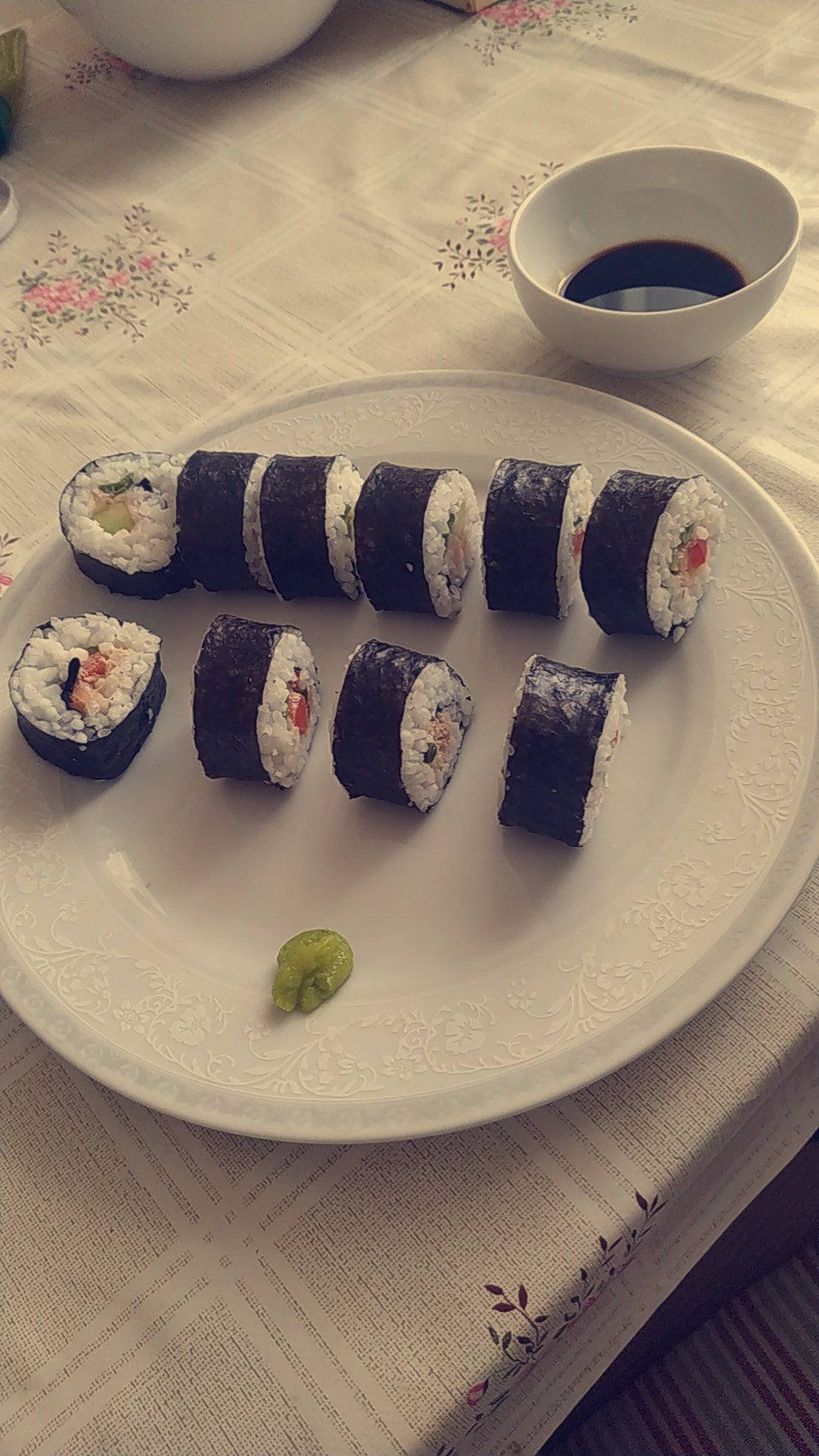 It's my first time making sushi, looks kinda crappy but I'm still proud! | Scrolller