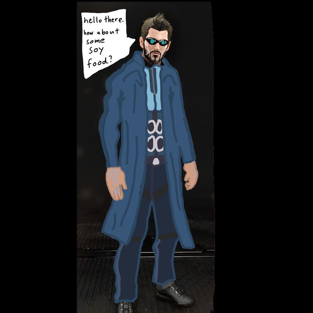 jensen cosplays as jc denton | Scrolller