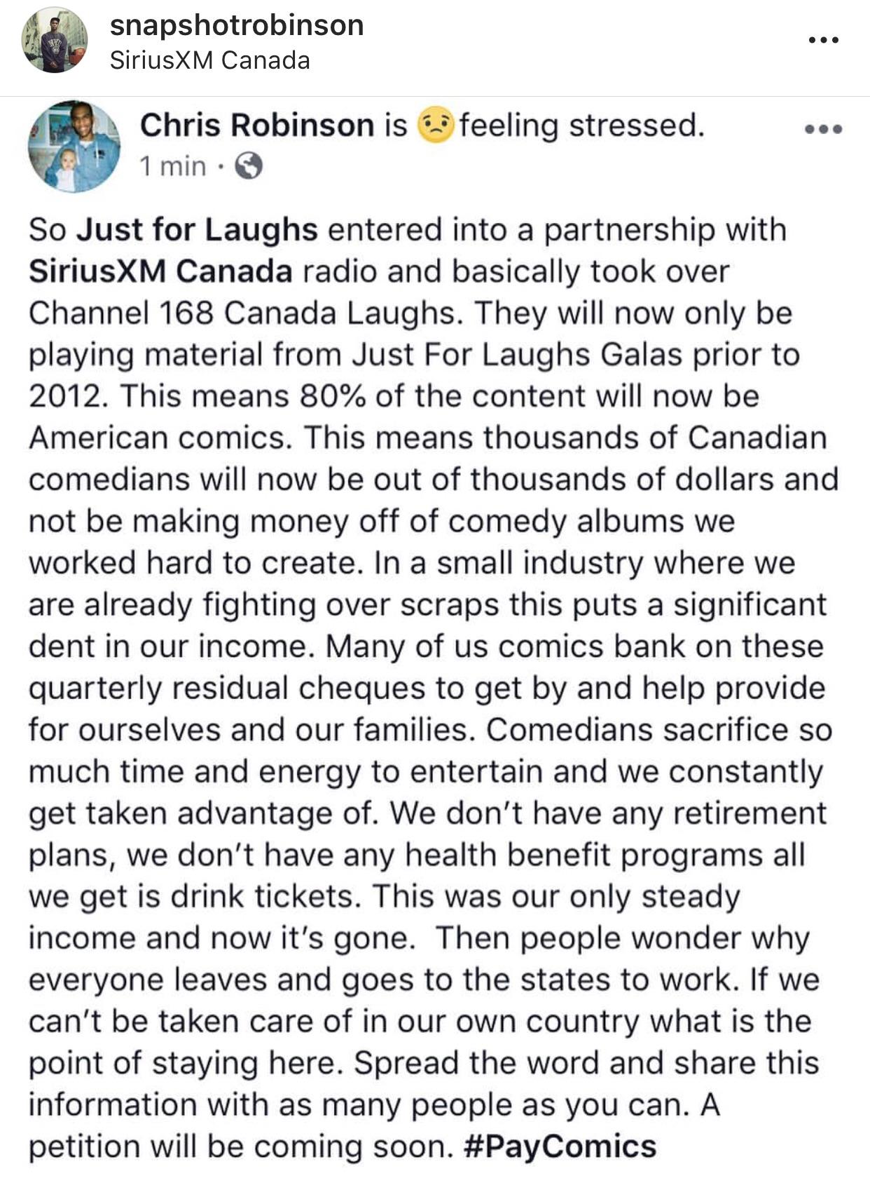 JFL, SiriusXM deal giant blow to the future of Canadian standup comedy | Scrolller