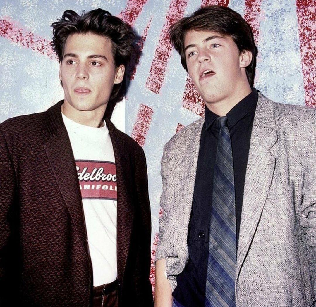 Johnny Depp and Matthew Perry, 1987. | Scrolller