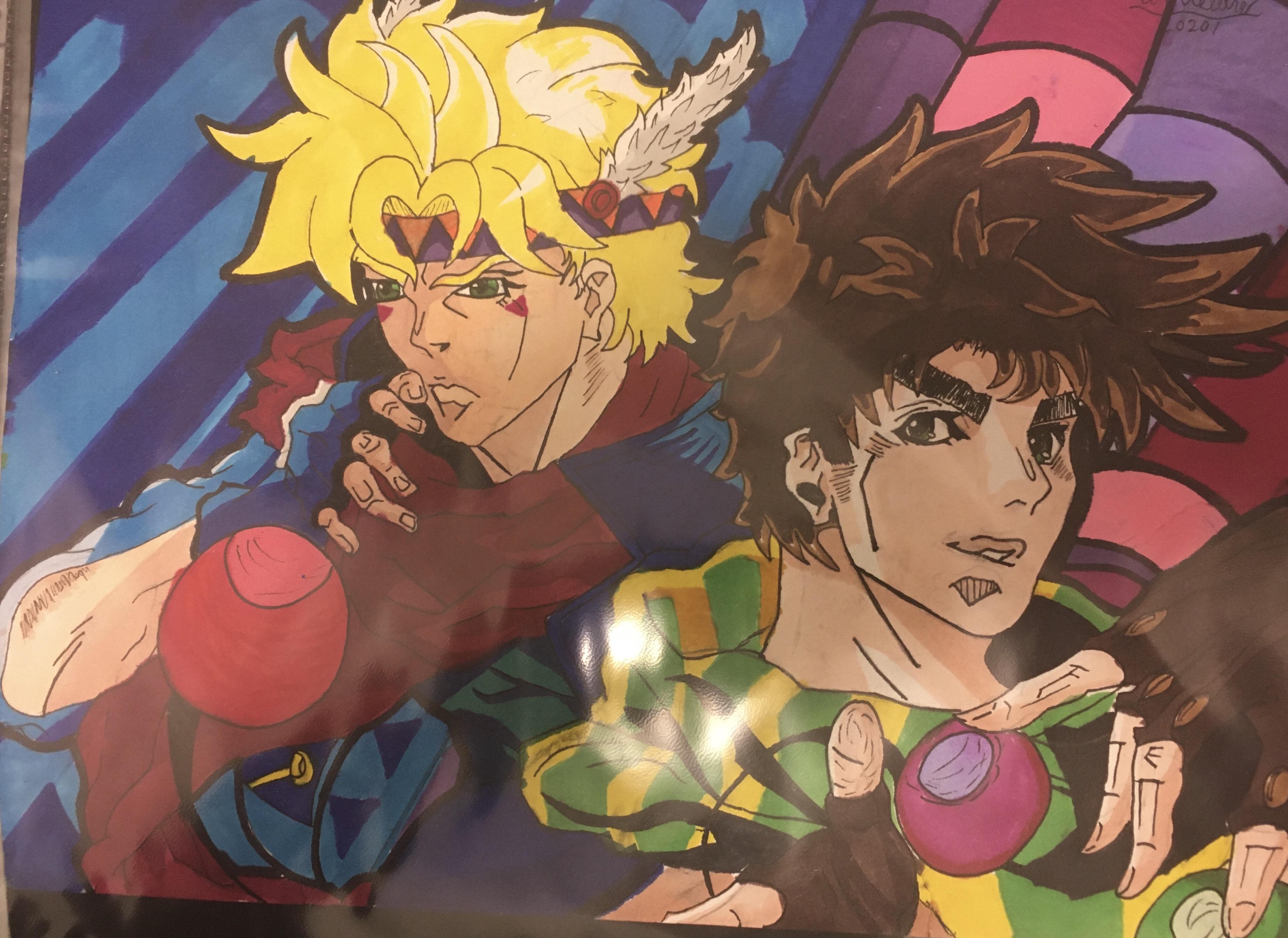 Jojo and Caesar from battle tendency | Scrolller