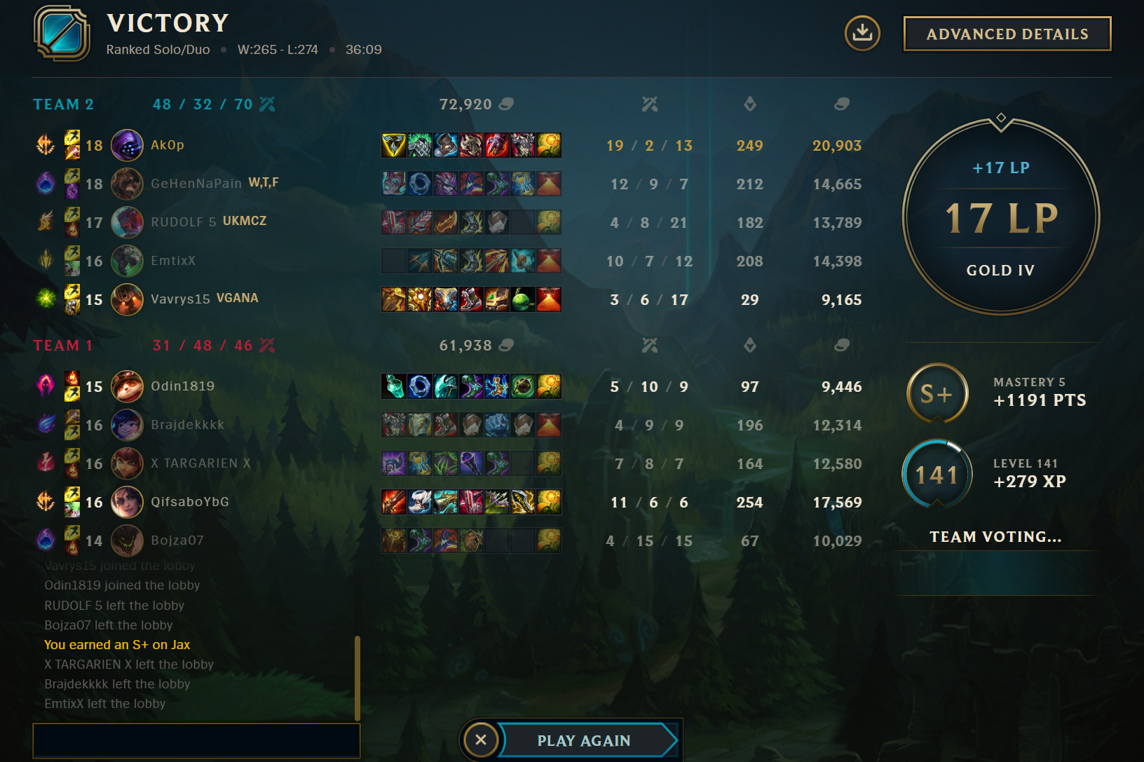 Just a normal s11 Jax game | Scrolller