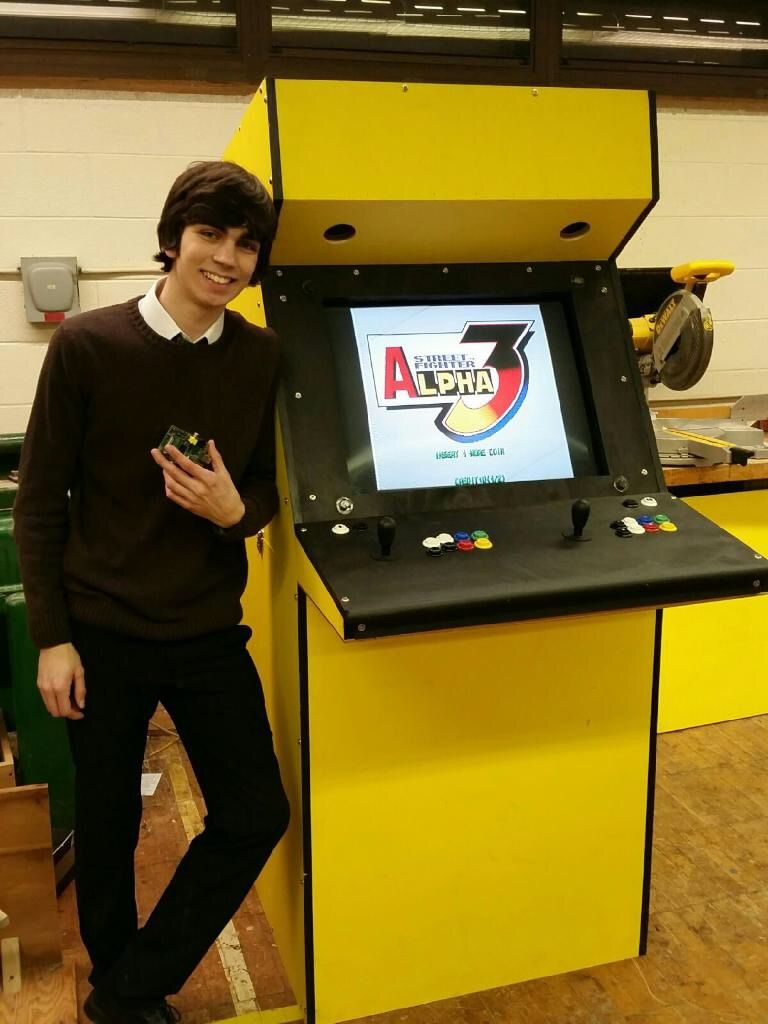 Just finished building my first Arcade Cabinet for my Senior Project! | Scrolller