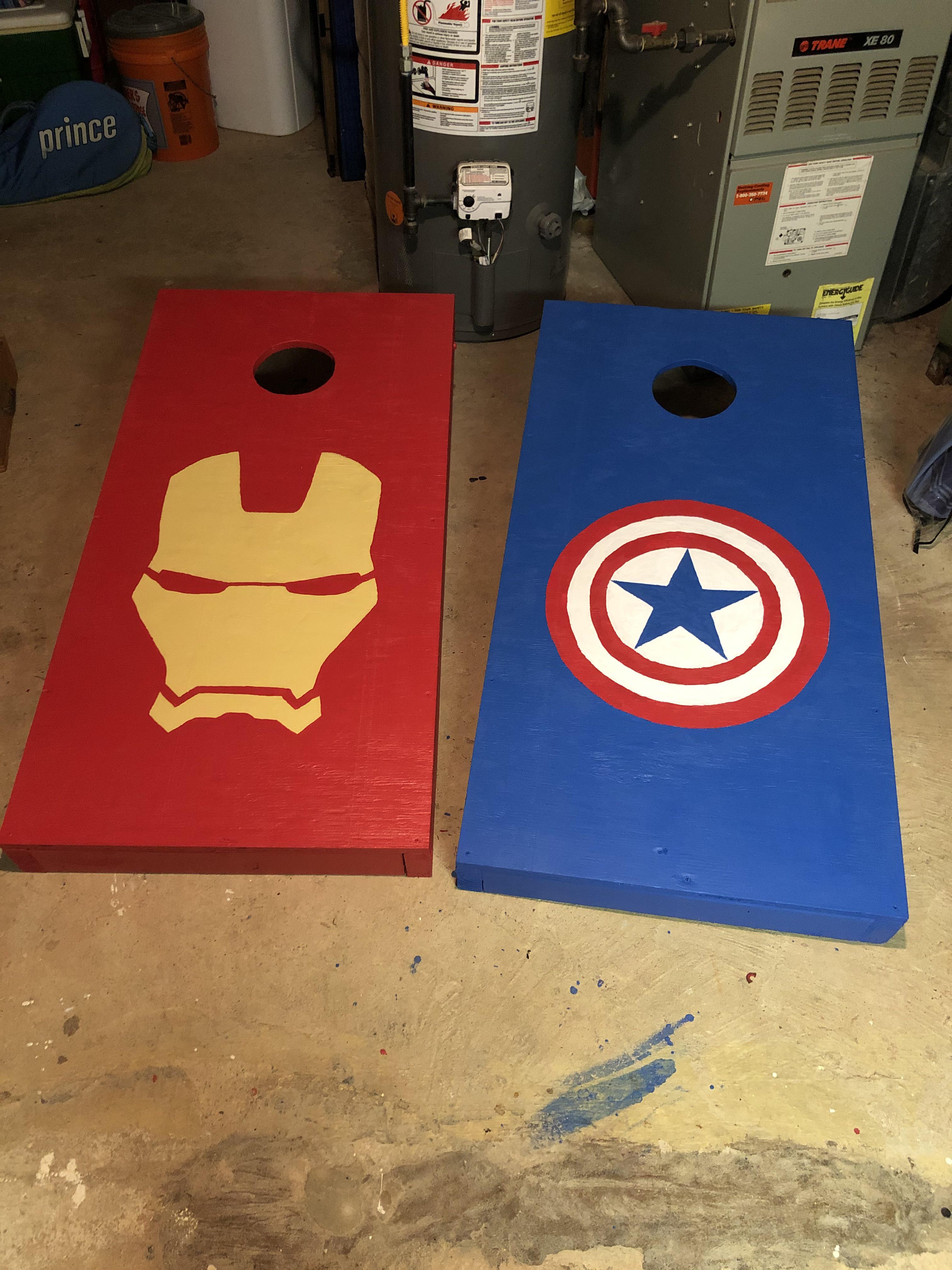 Just finished painting my new cornhole boards | Scrolller