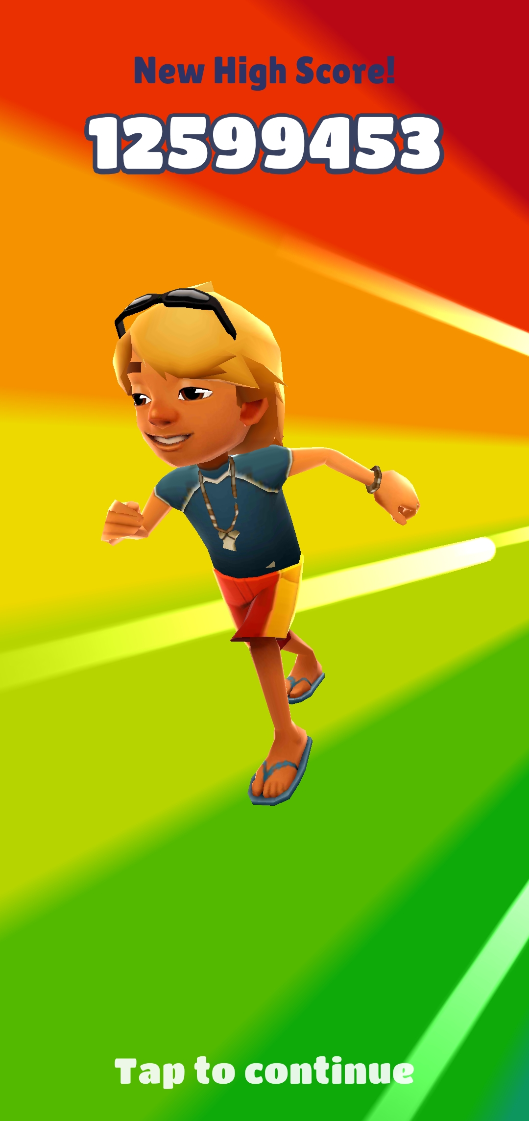 just unlocked my favourite character, had to beat my own high score | Scrolller