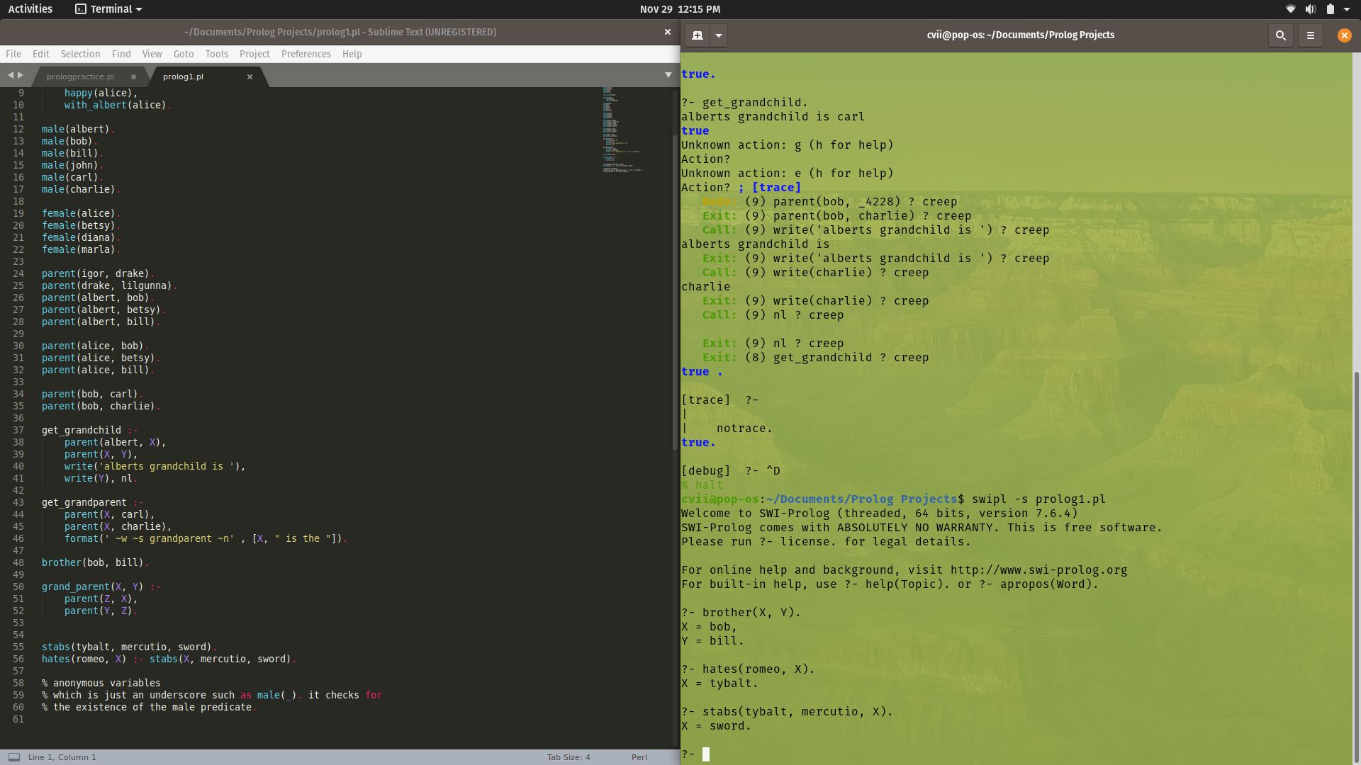 Just Wanted To Share My Prolog Development Using Swi Prolog And Sublime Scrolller