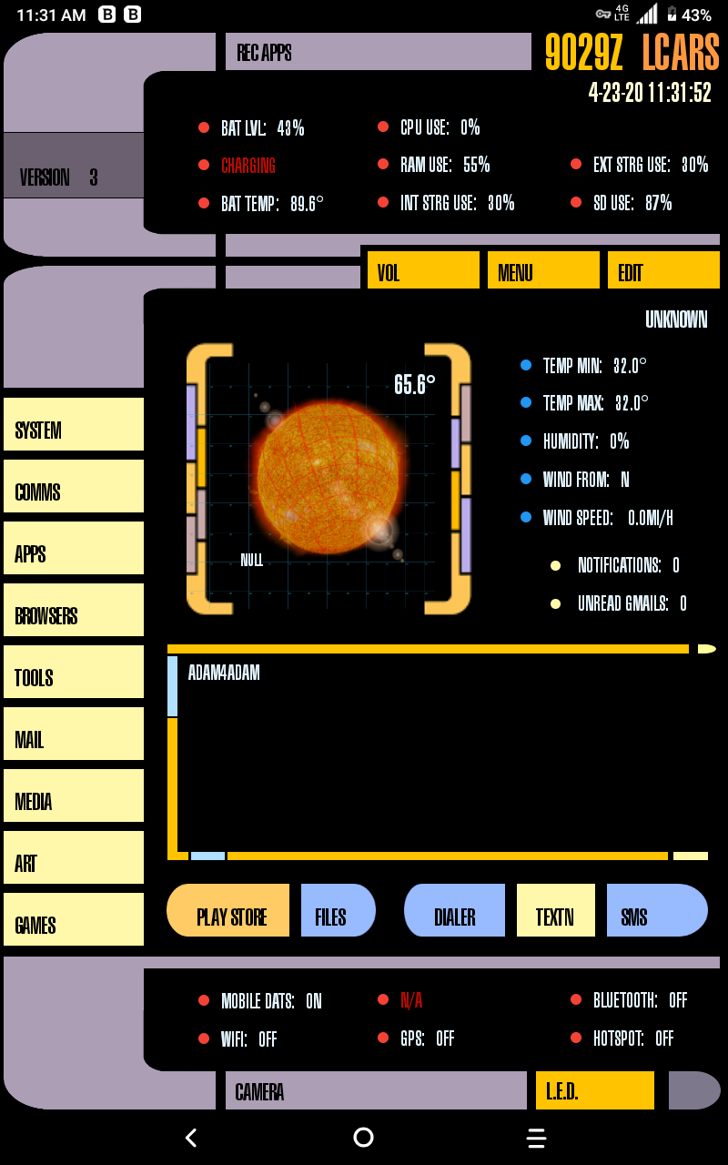 Just wanted to show off 1 of my custum Android LCARS Interfaces.... | Scrolller