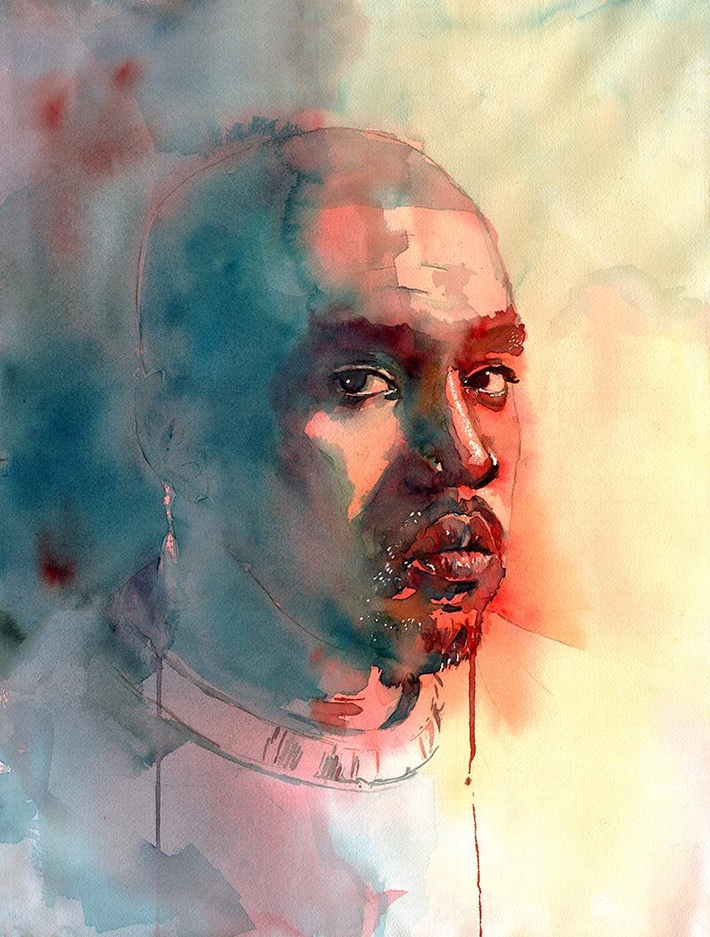 Kanye West in Watercolor | Scrolller
