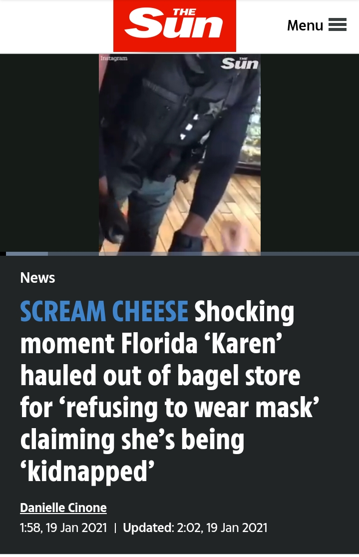 Karen in bagel store claims she's bren kidnapped | Scrolller