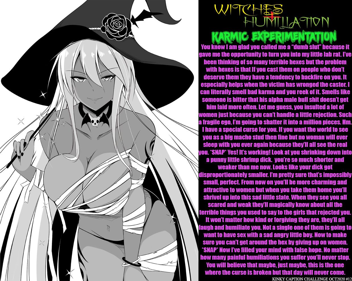 Karmic Experimentation (Kinky Caption Challenge Oct. 2020#12) [femdom][shrinking][revenge ...