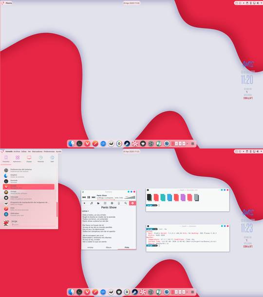 [KDE Plasma] KaOS - Moe theme - Latte dock | Scrolller