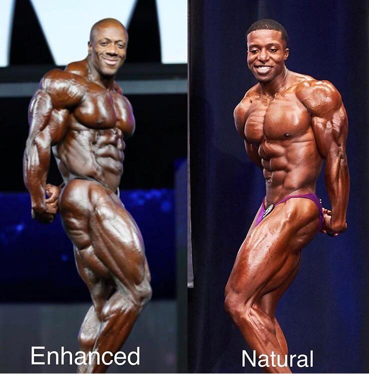 Kendahl’s post comparing his “natty” physique with Shawn Rhoden | Scrolller