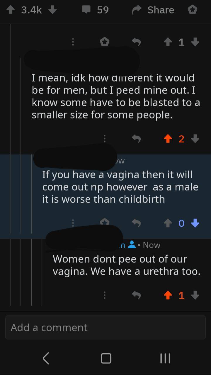 Kidney stones fall out of our vaginas | Scrolller