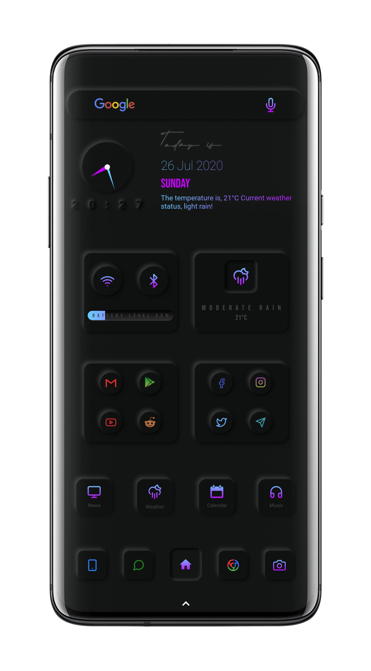 KLWP-RS-NEUMORPHIS V6 | Scrolller