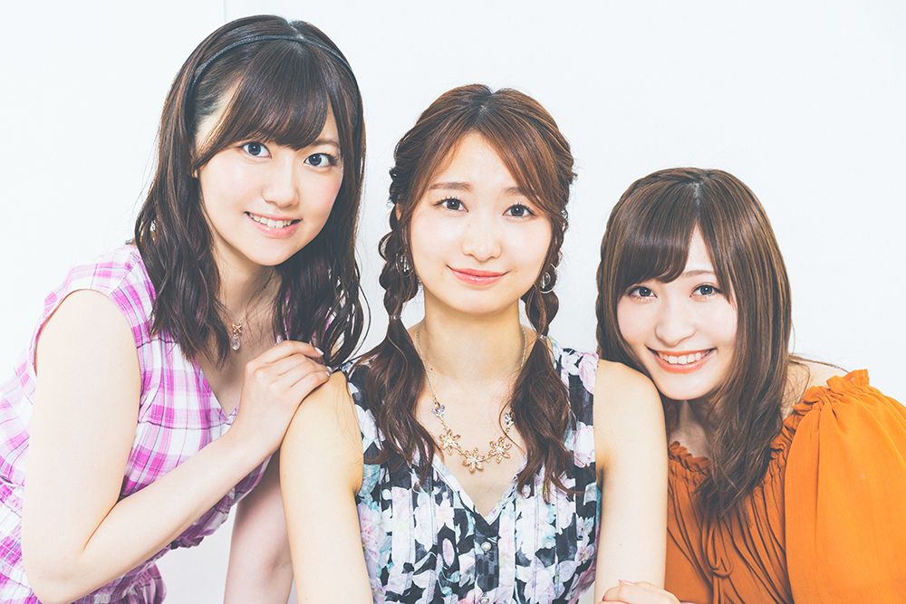[L-R] Sachika Misawa, Haruka Tomatsu and Haruka Siraishi, the seiyuus behind Cosmo, Pansy and ...