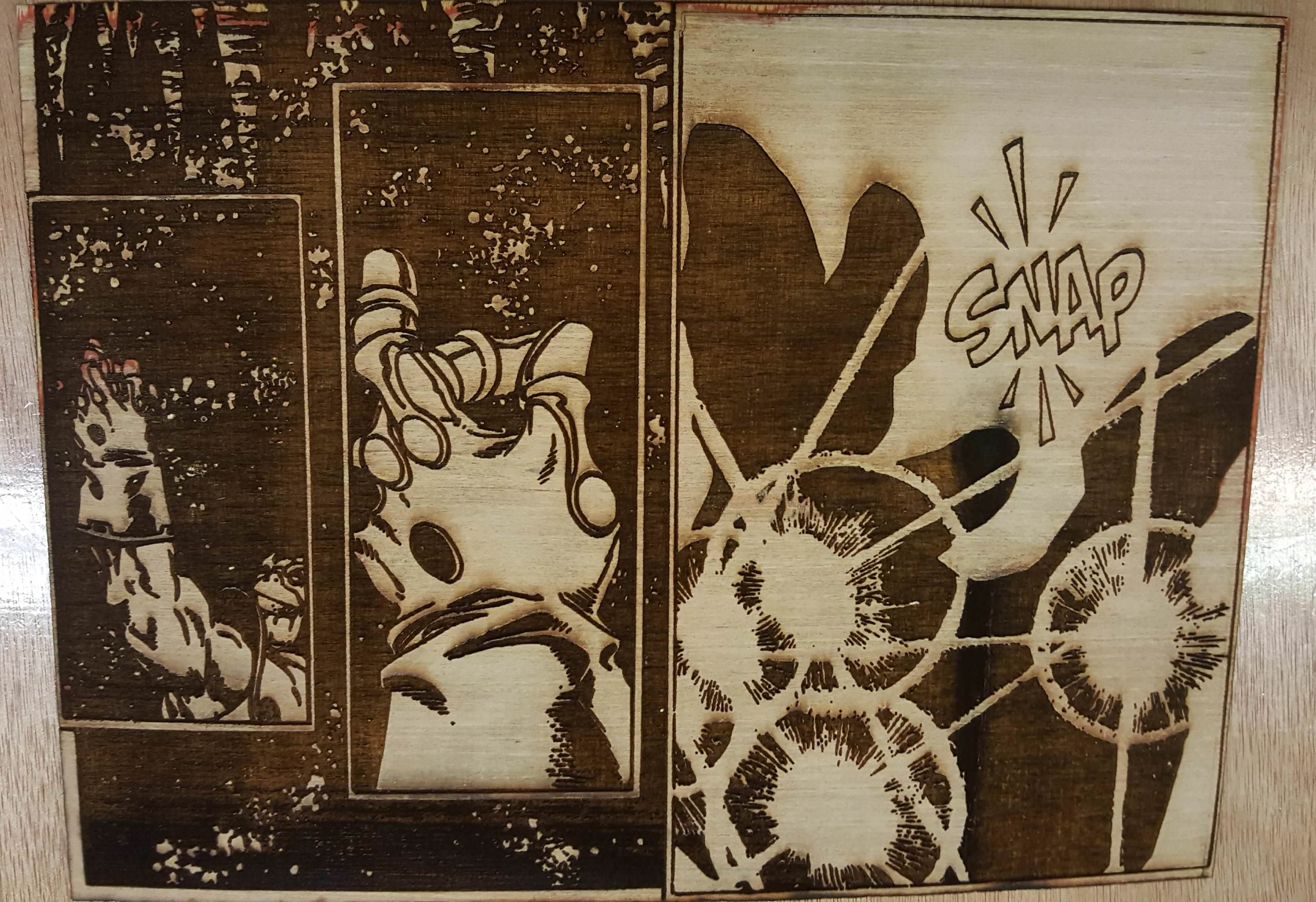 Laser cut a tribute to the Snap. | Scrolller