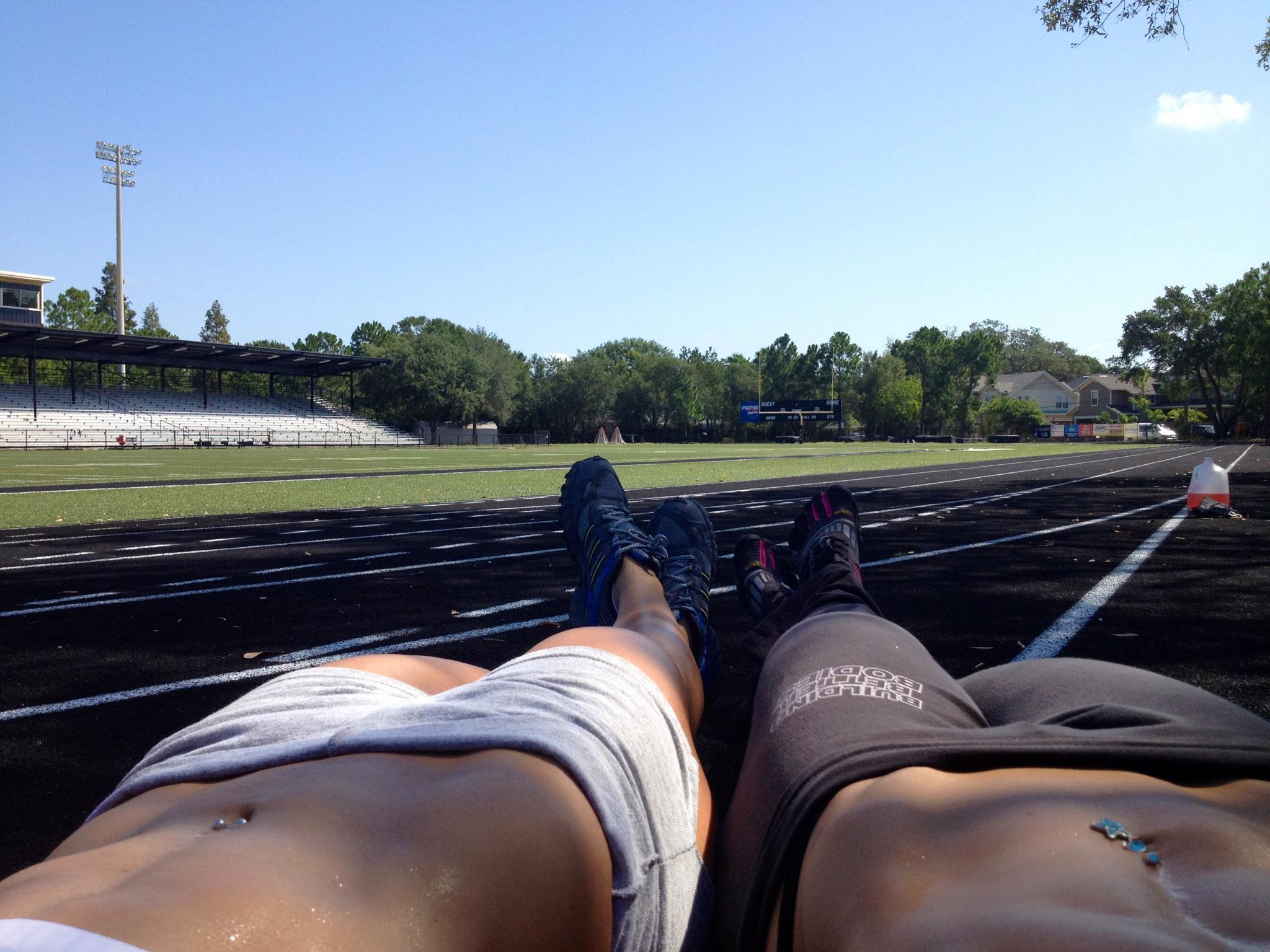 Laying after a run. | Scrolller