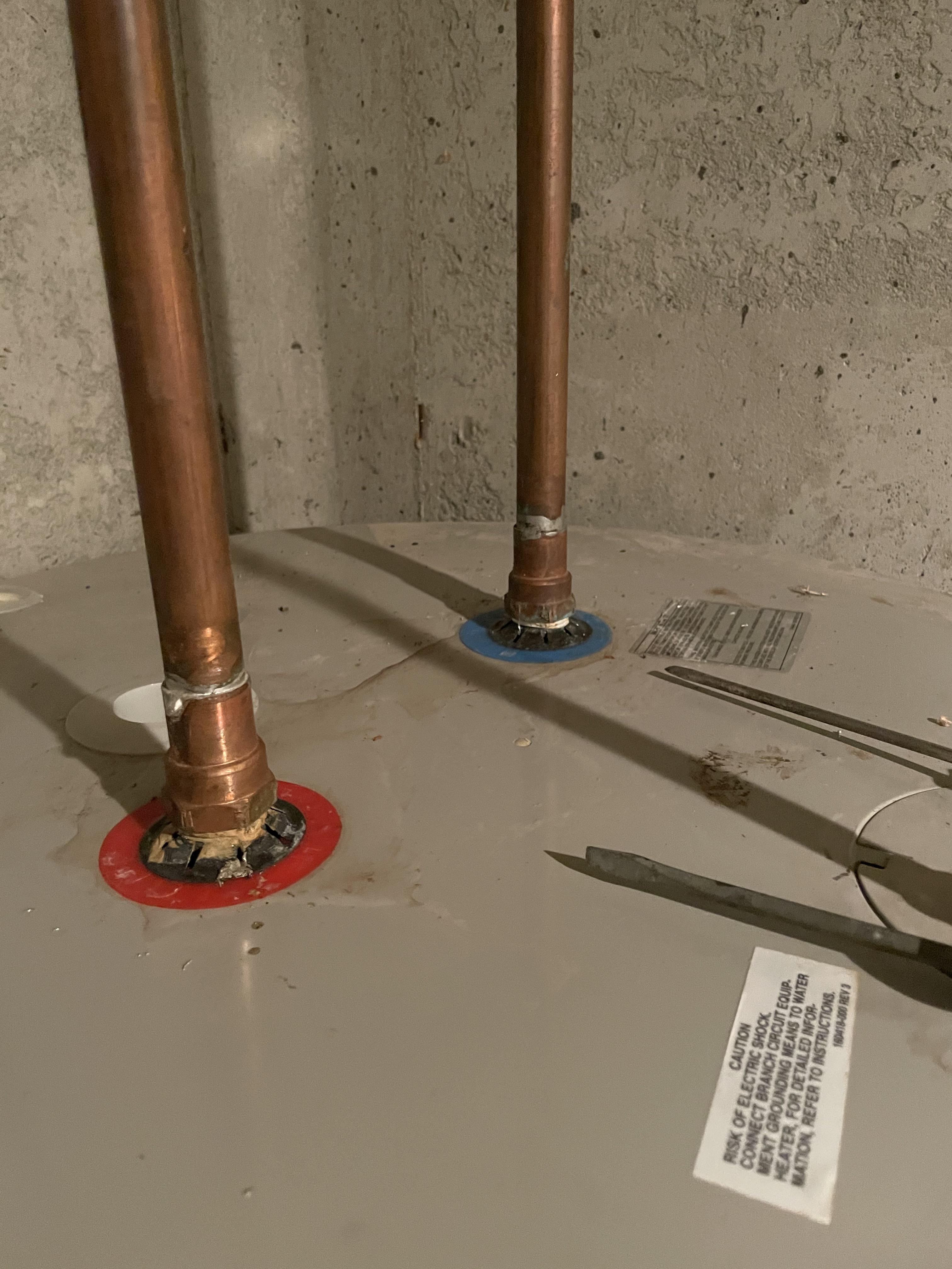 Leak at dielectric union on electric hw heater | Scrolller