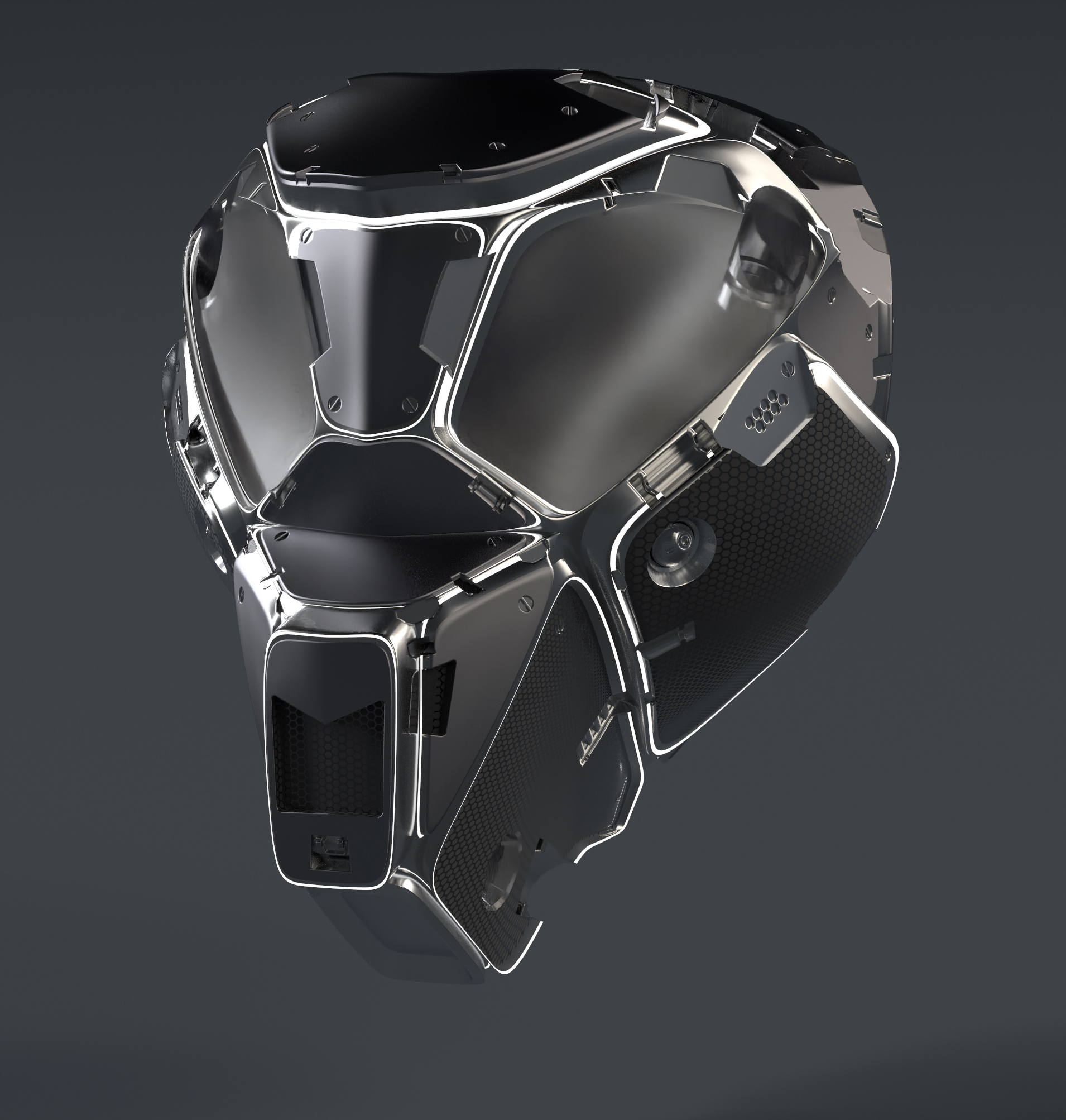 Learning zbrush for hard surface. Made my first robot head. | Scrolller
