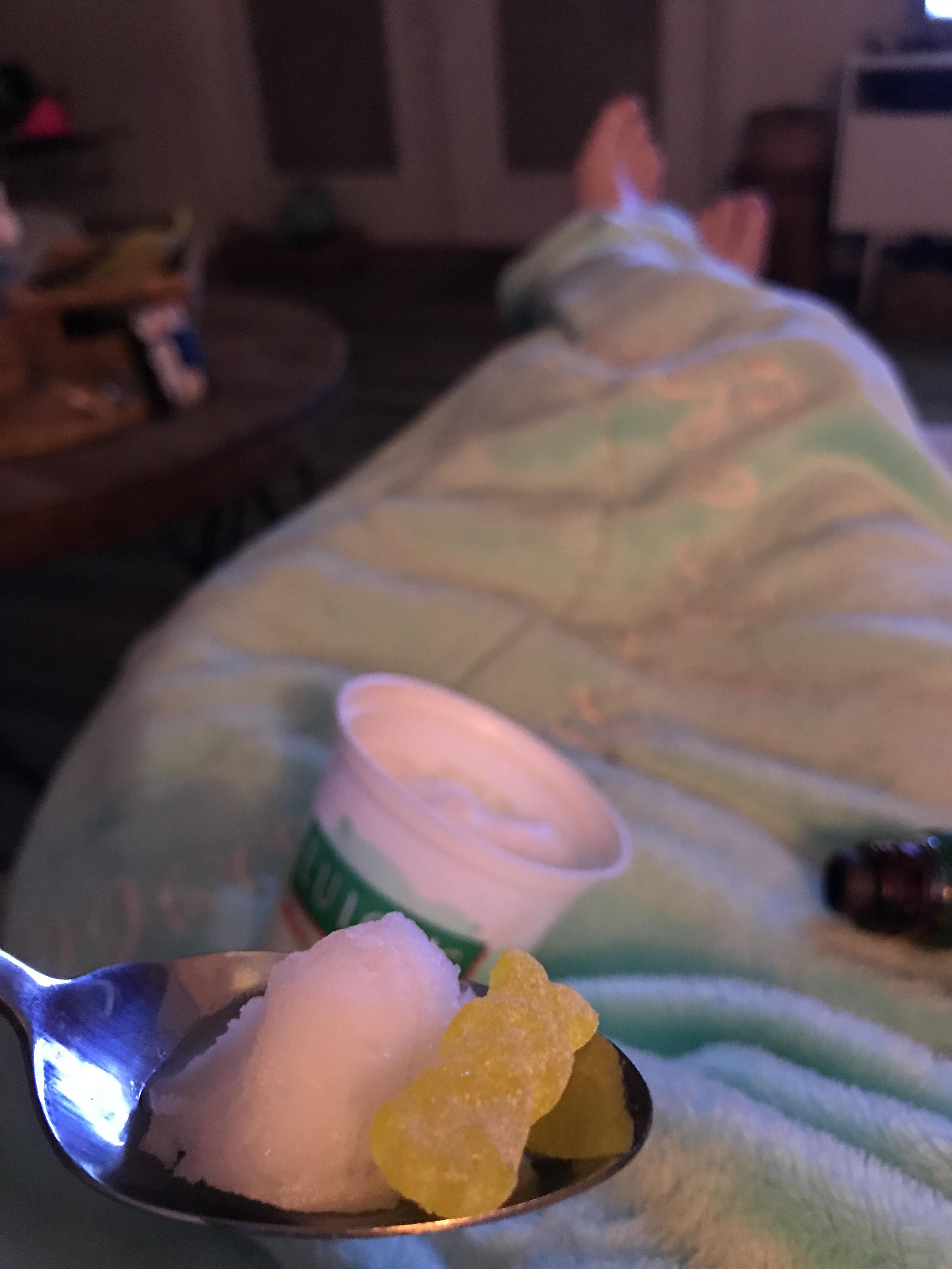 Lemon Italian ice and lemon sour patch kids. | Scrolller