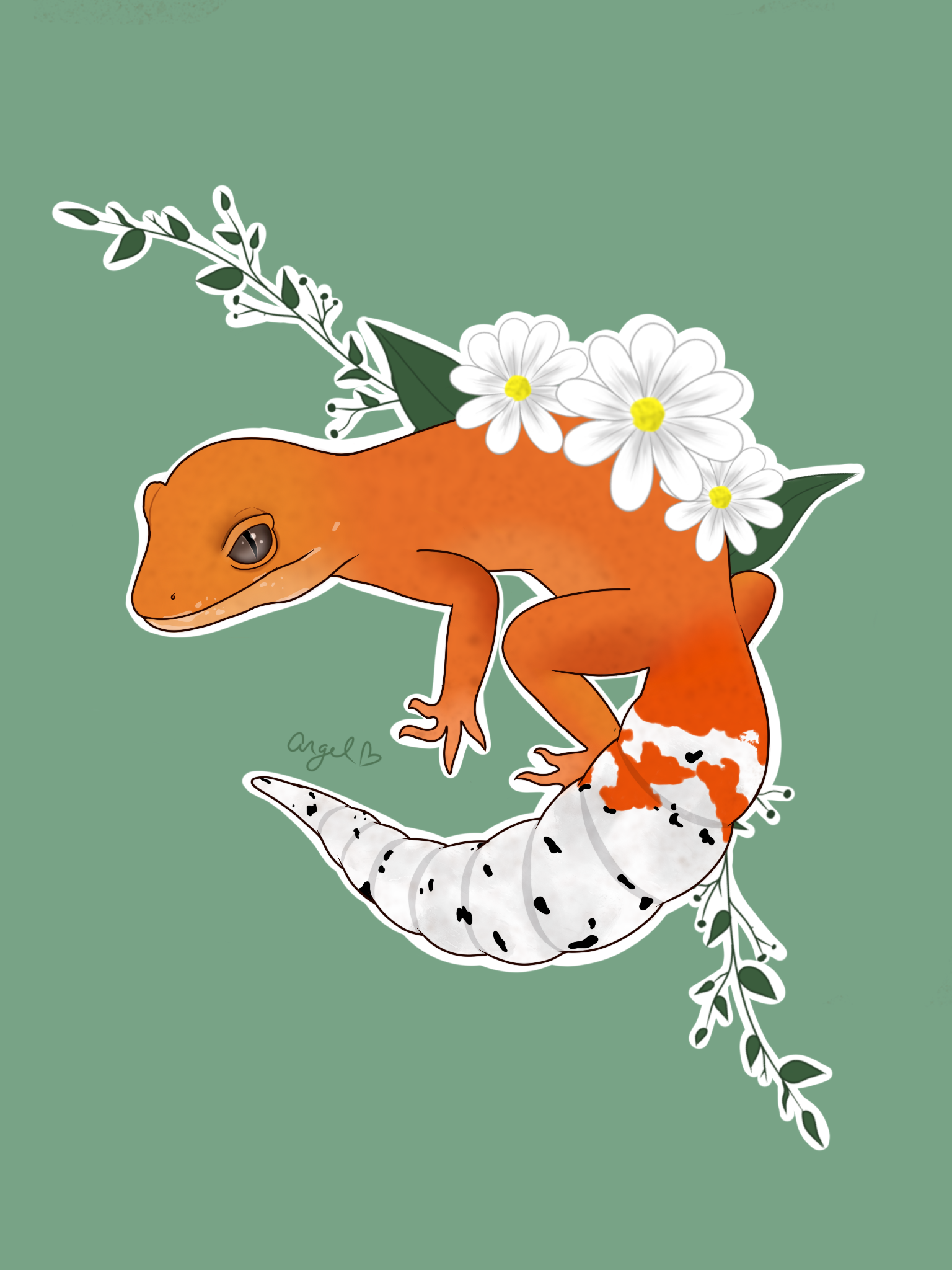 Leopard gecko drawing 🌿 | Scrolller