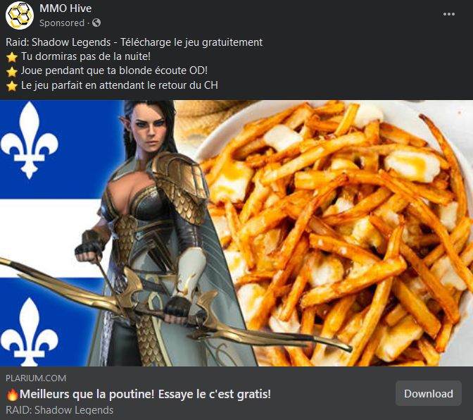 Les pubs de Raid: Shadow Legends ont atteint un autre niveau. | Scrolller