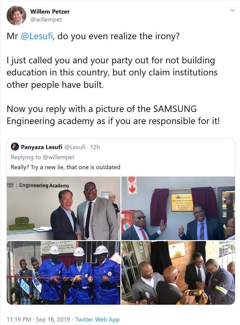 Lesufi gets owned | Scrolller