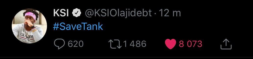 Lets go KSI! #SaveTank | Scrolller