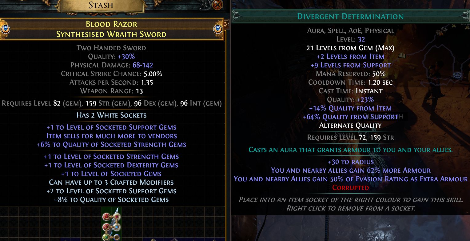 Level 31 / 101% quality Divergent Determination | Scrolller