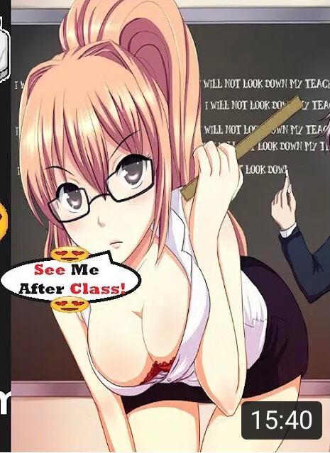LF Color Source: Female Teacher, Glasses, Milf, School, Classroom, Cleavage, Blouse, Down blouse ...