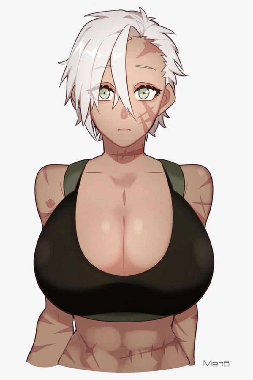 LF COLOR SOURCE: White hair, green eyes, scars, oppai, muscle girl, dark skin | Scrolller