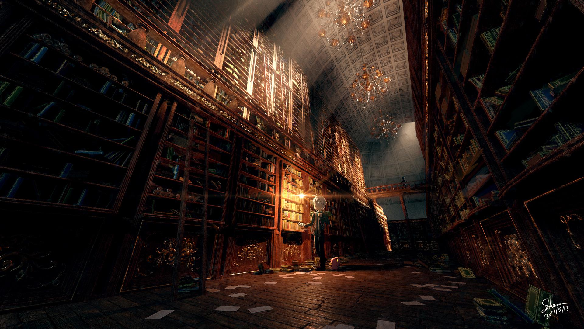 Library Original Name 図書館の奥へ By Skybase Scrolller