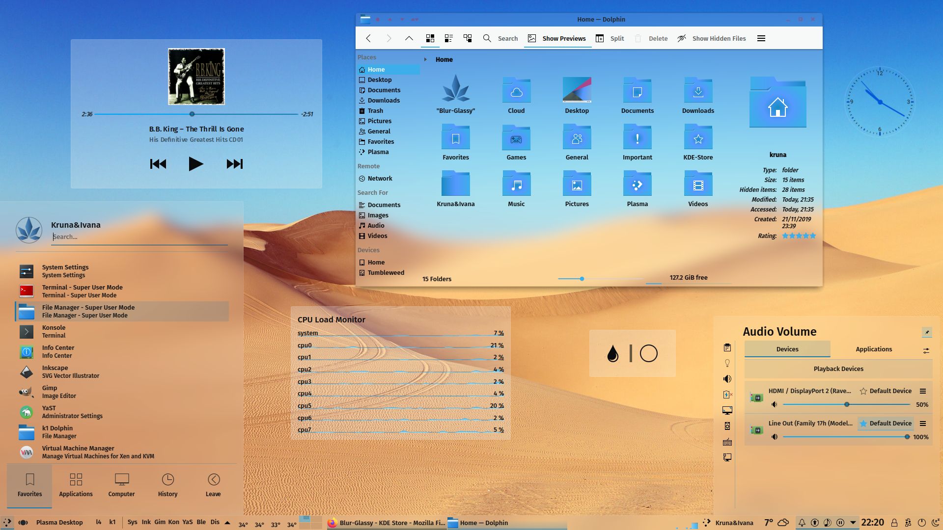 Light Plasma Theme "Blur-Glassy" | Scrolller