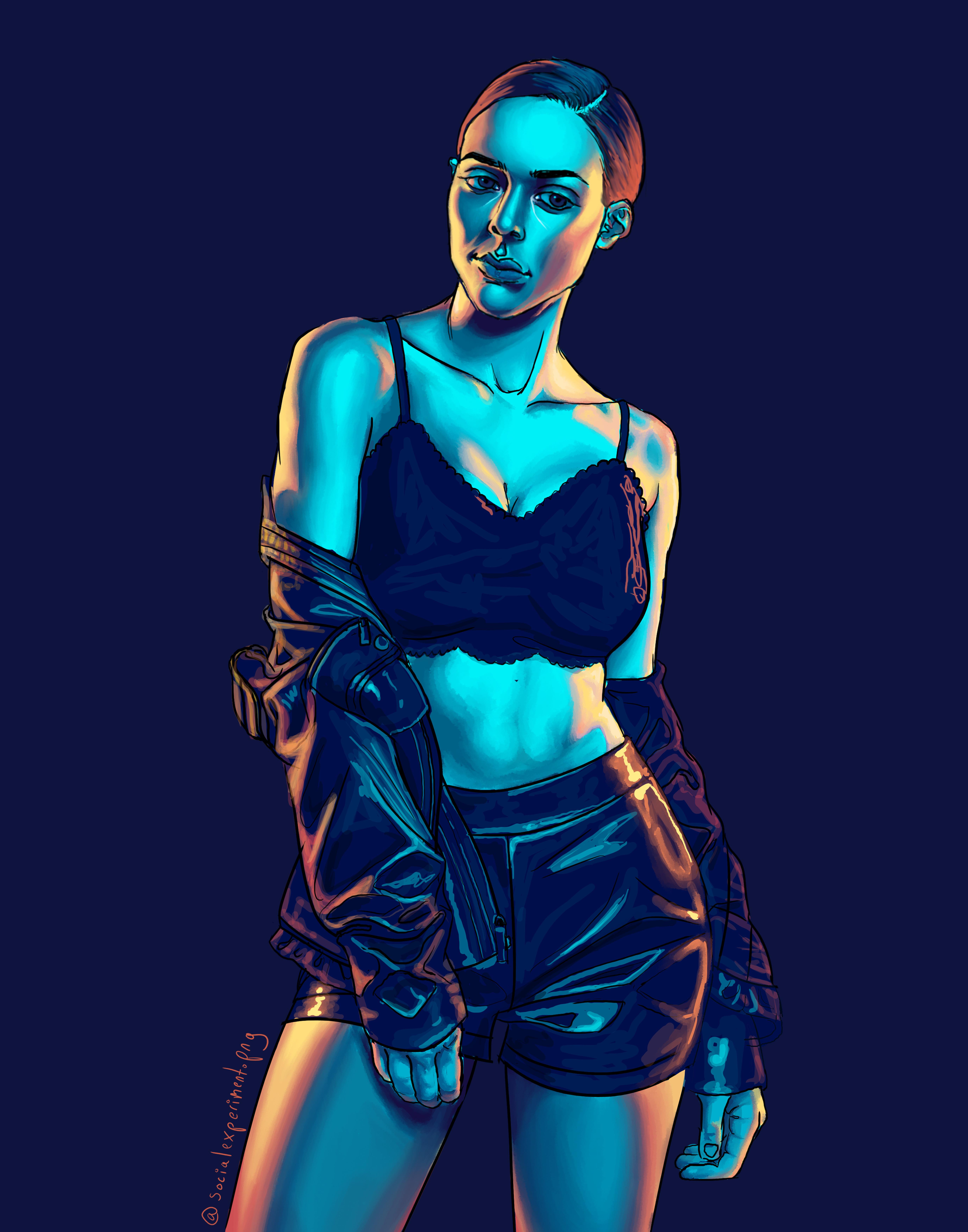 Lighting and fabric study, me, digital, 2021 | Scrolller