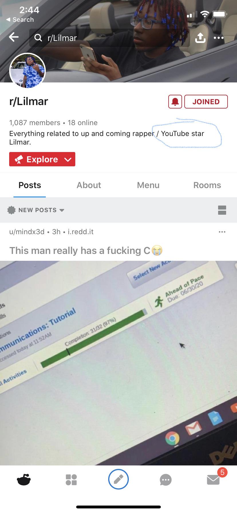 lilmar changed his sub caption | Scrolller