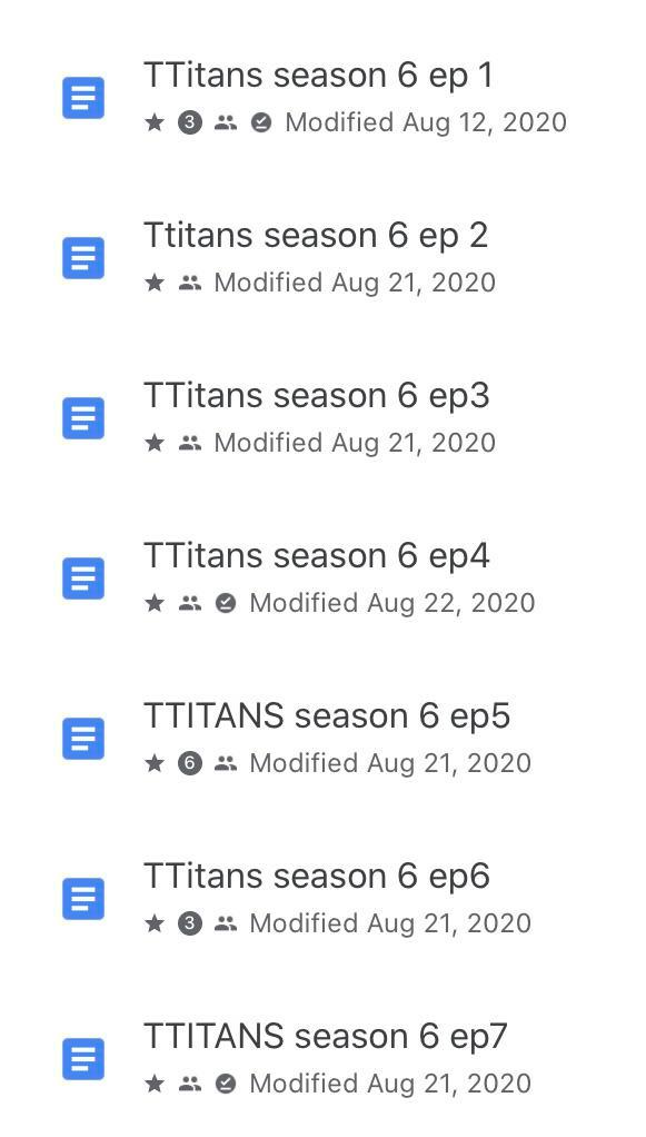 List of episodes finished | Scrolller