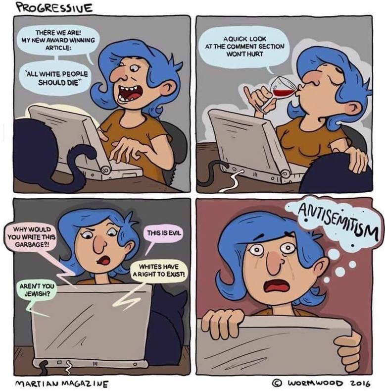 Literal Nazi propaganda, with a bonus absurd strawman. | Scrolller