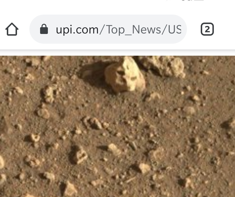 Little alien looking Mars rock (captured by Perseverance) | Scrolller