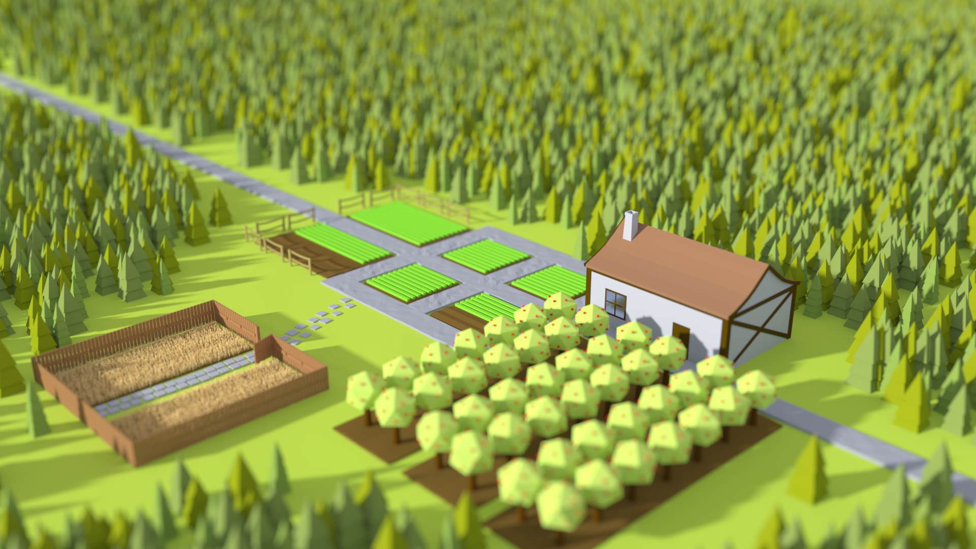 Low Poly Farm | Scrolller