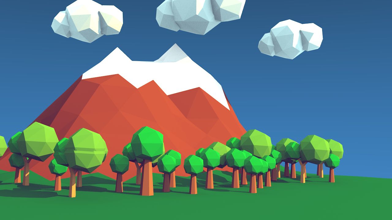 Low poly mountain | Scrolller