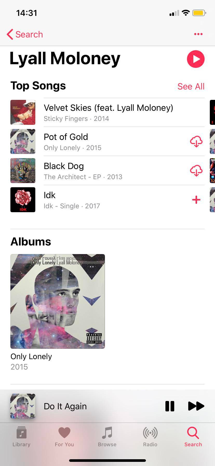 Lyall Moloney back on Apple Music and Spotify (UK) | Scrolller