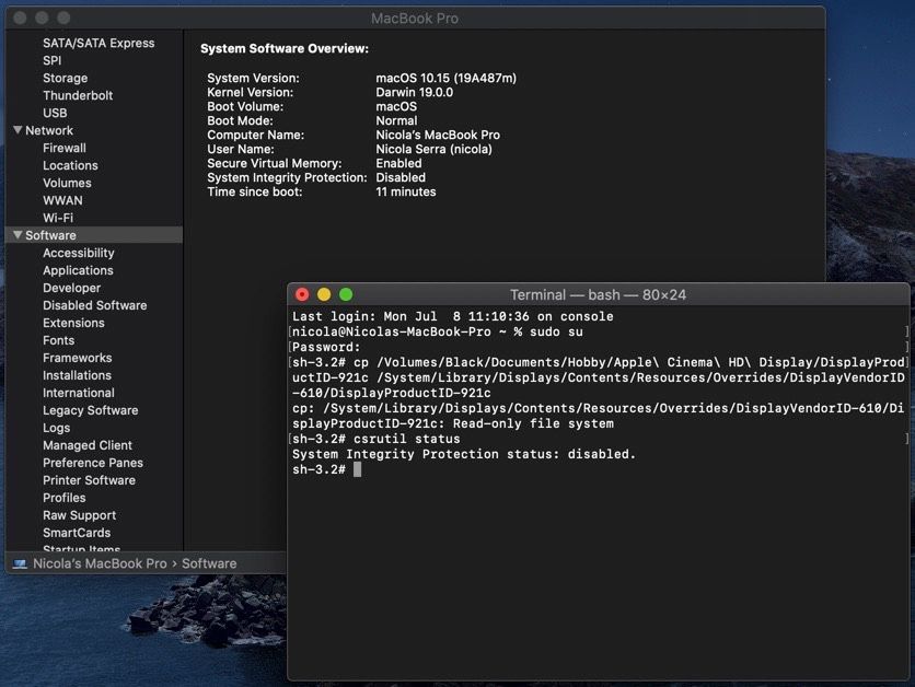 Macos Catalina Read Only File System With Sip Disabled Scrolller