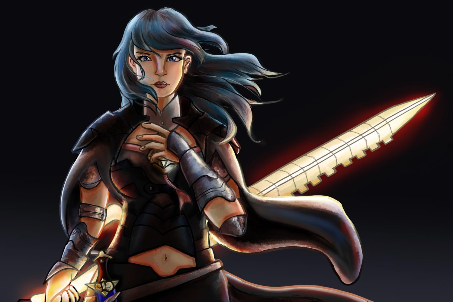 Made some fan art of Byleth while playing Three Houses! | Scrolller