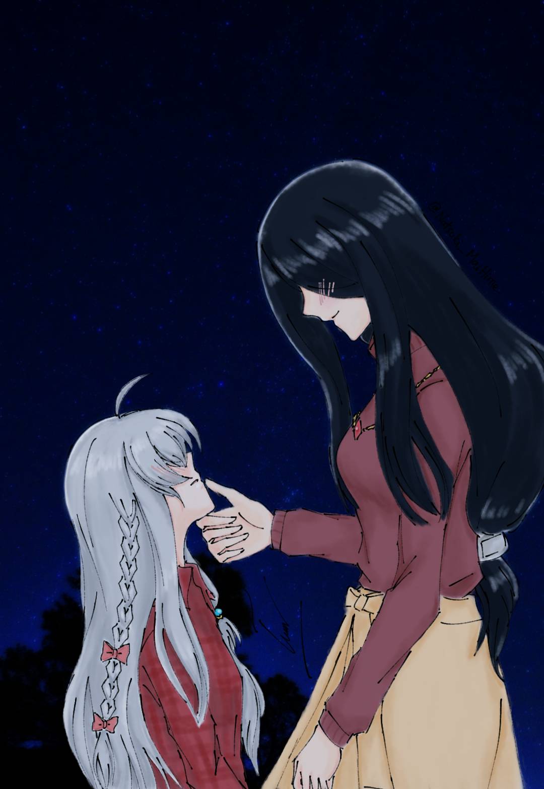 [Majo no Tabitabi][OC] Fran-sensei x Elaina - Chin Holding | Scrolller