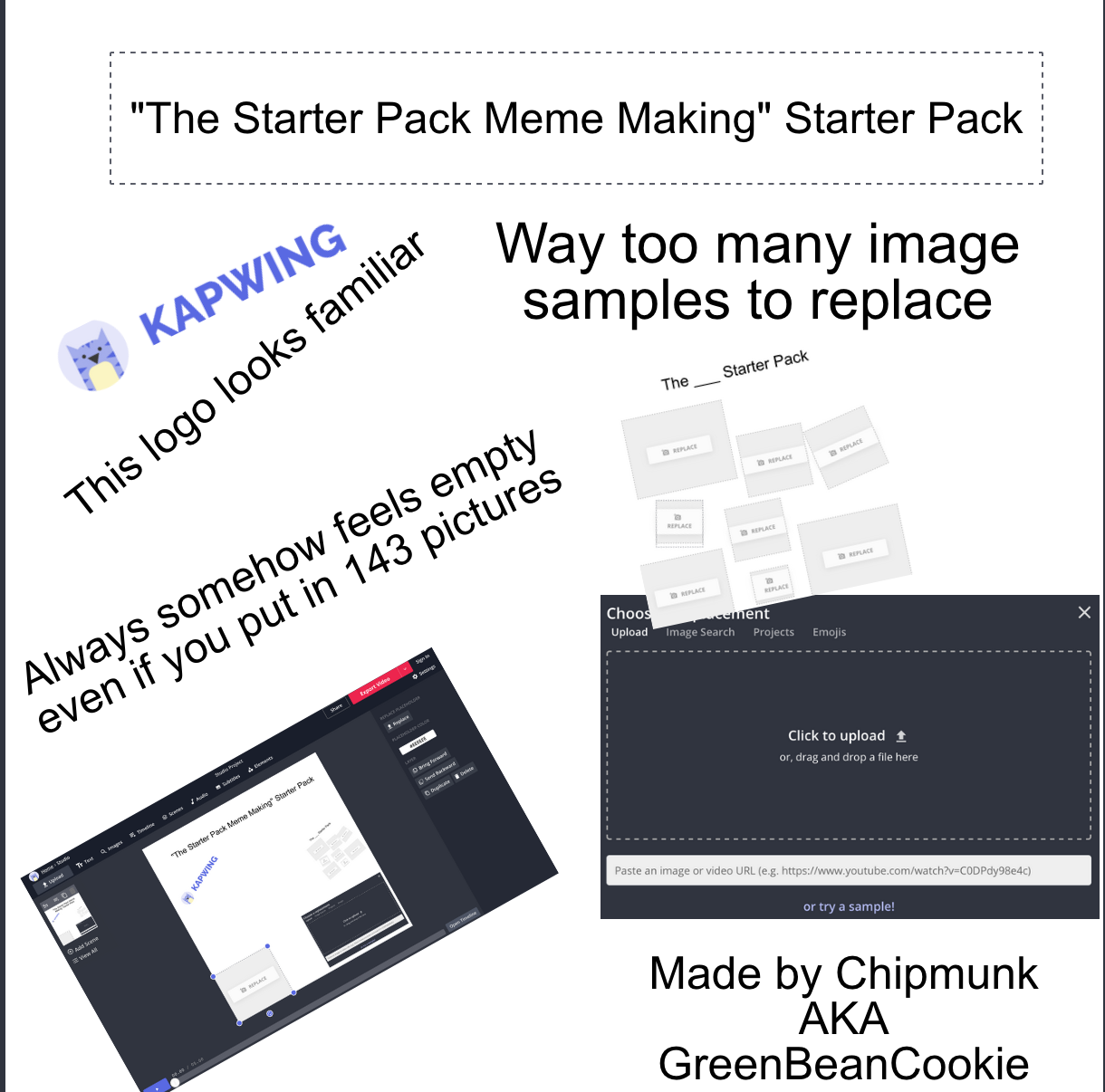 "Making a starter pack meme" Starter pack | Scrolller