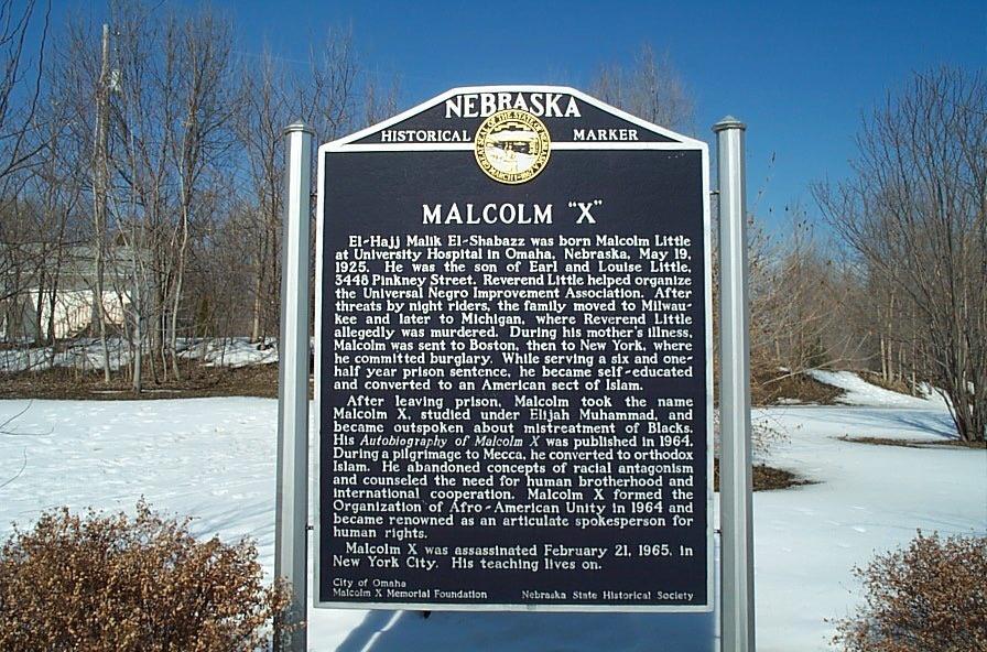 Malcolm X - historical marker | Scrolller
