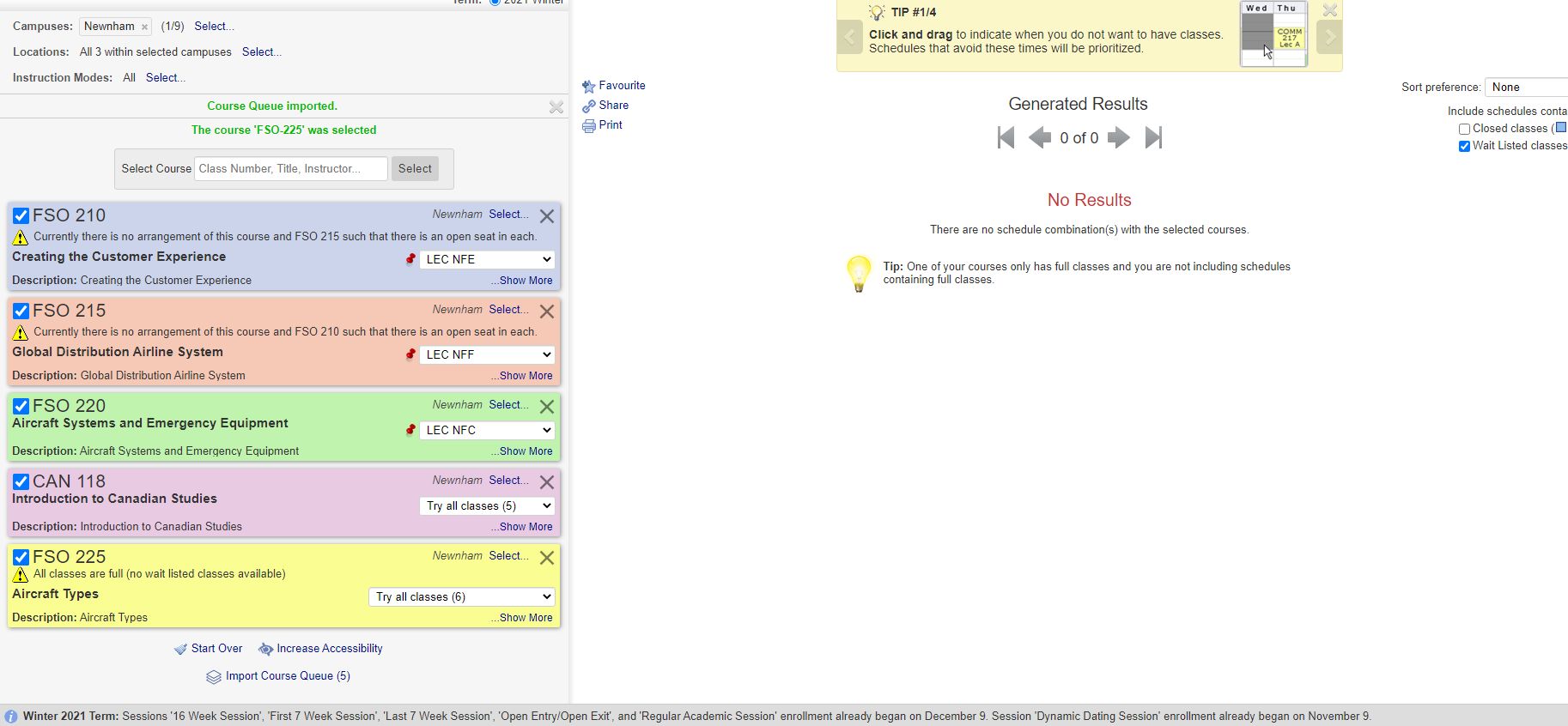 Mandatory classes all full? | Scrolller