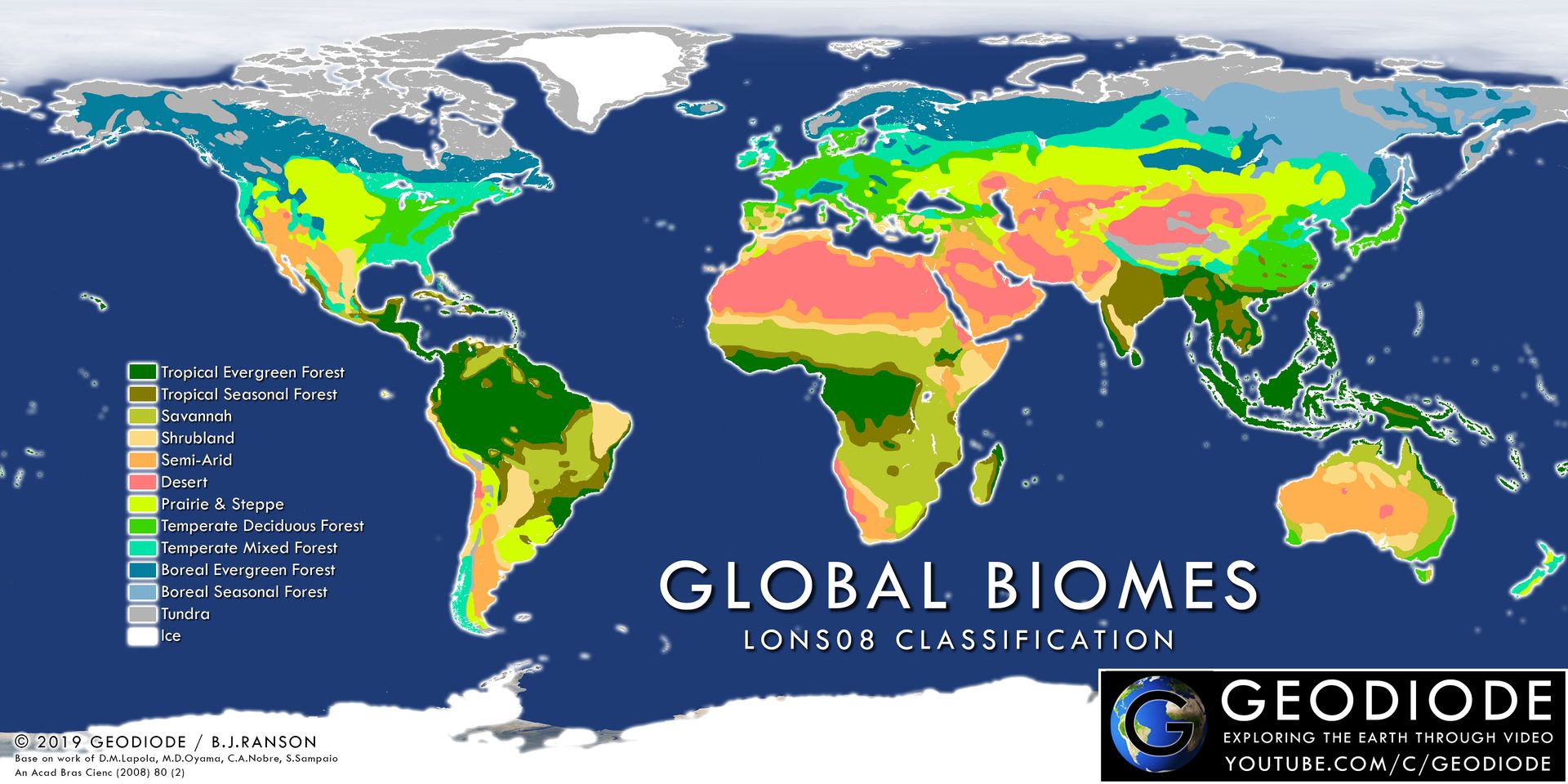 Map of Global Biomes - featured in an introduction to my new Youtube series | Scrolller