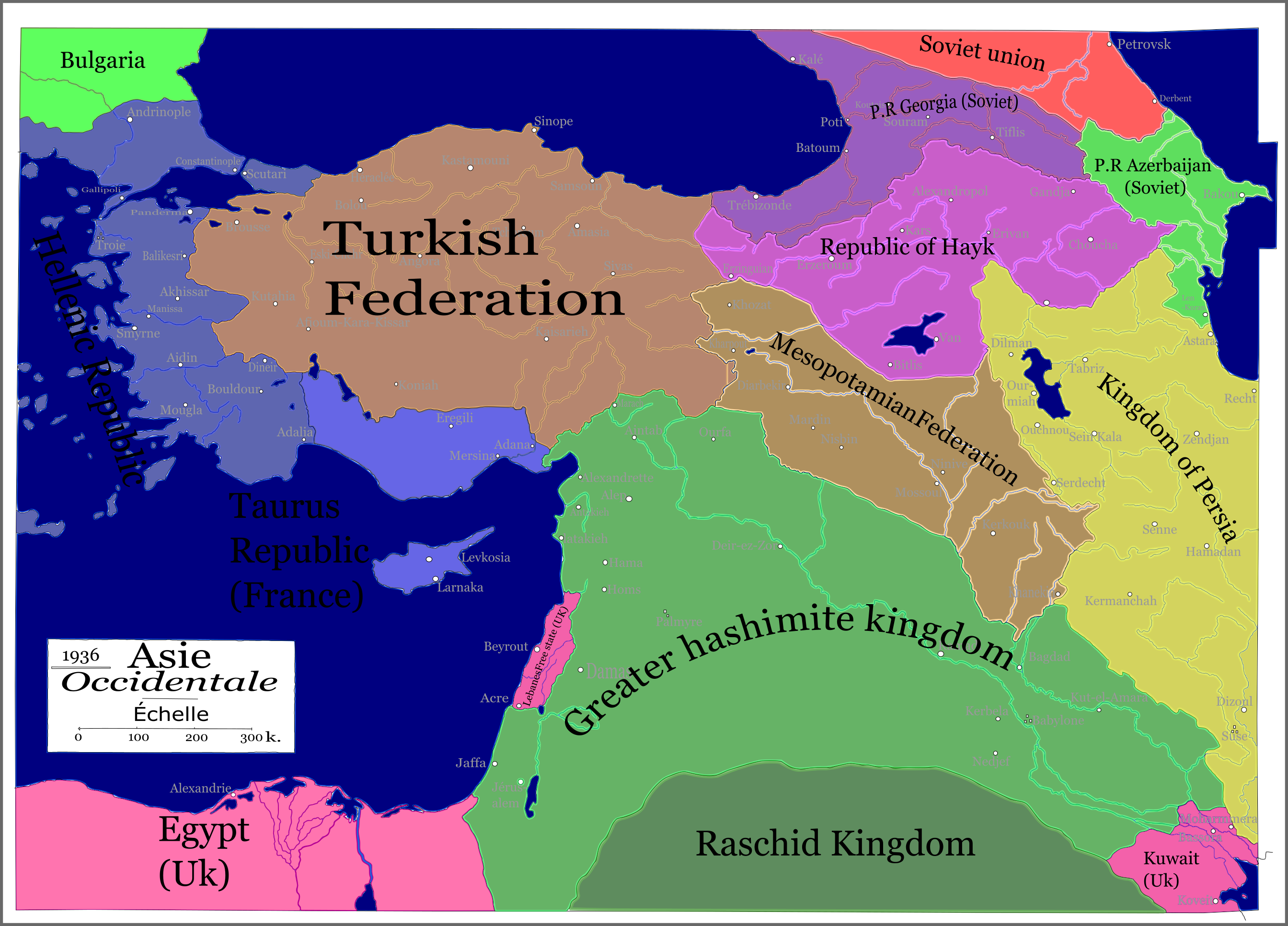 Map of the middle-east 1936 | Scrolller